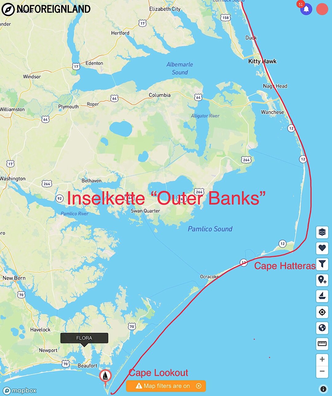 Cape Lookout – Flora Sailing